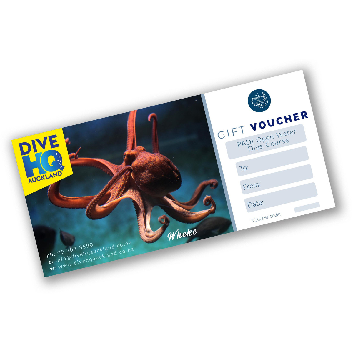 Gift Voucher, PADI Dive Courses, learn to dive,